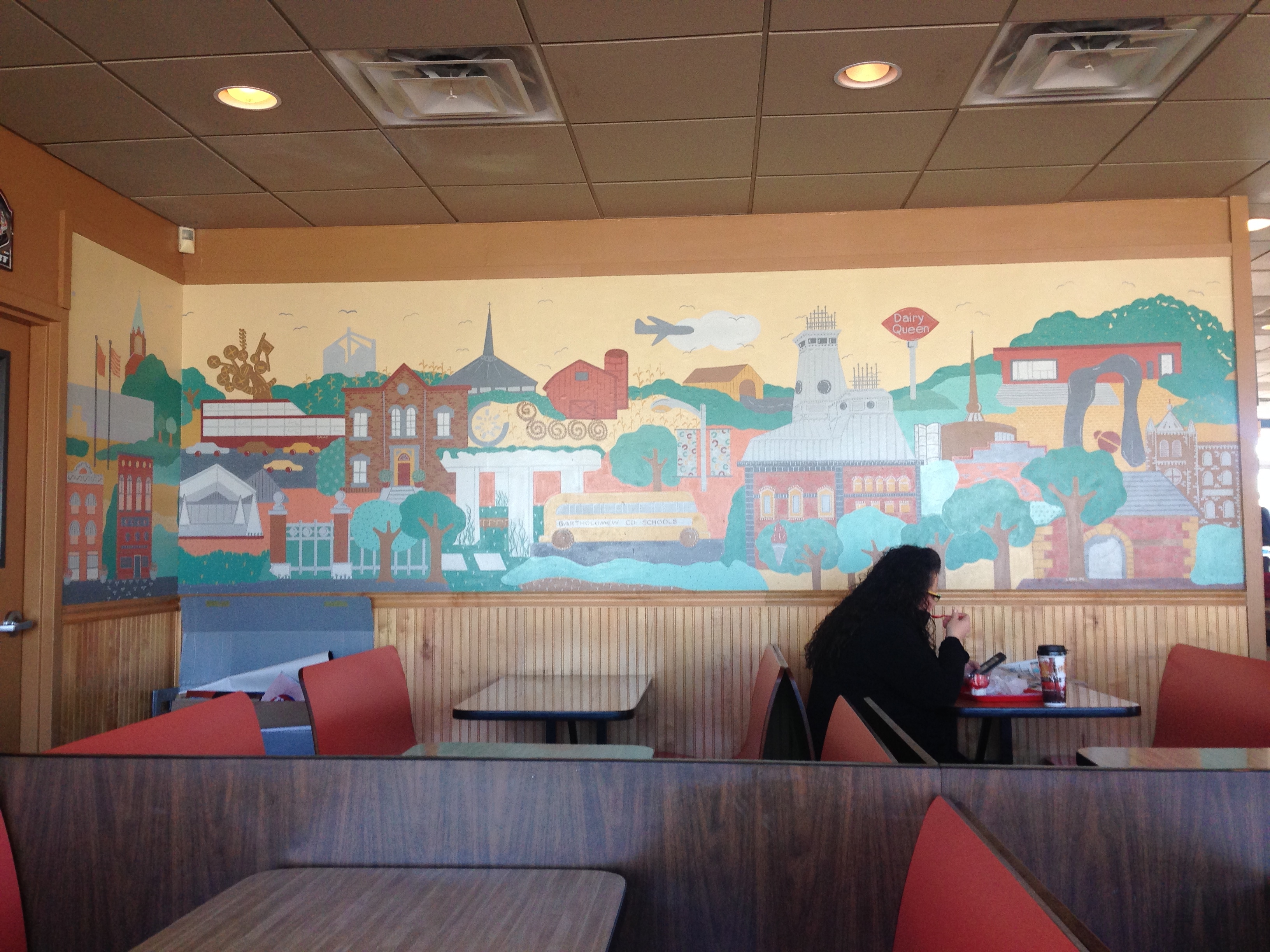 Mural of Columbus in Columbus, IN