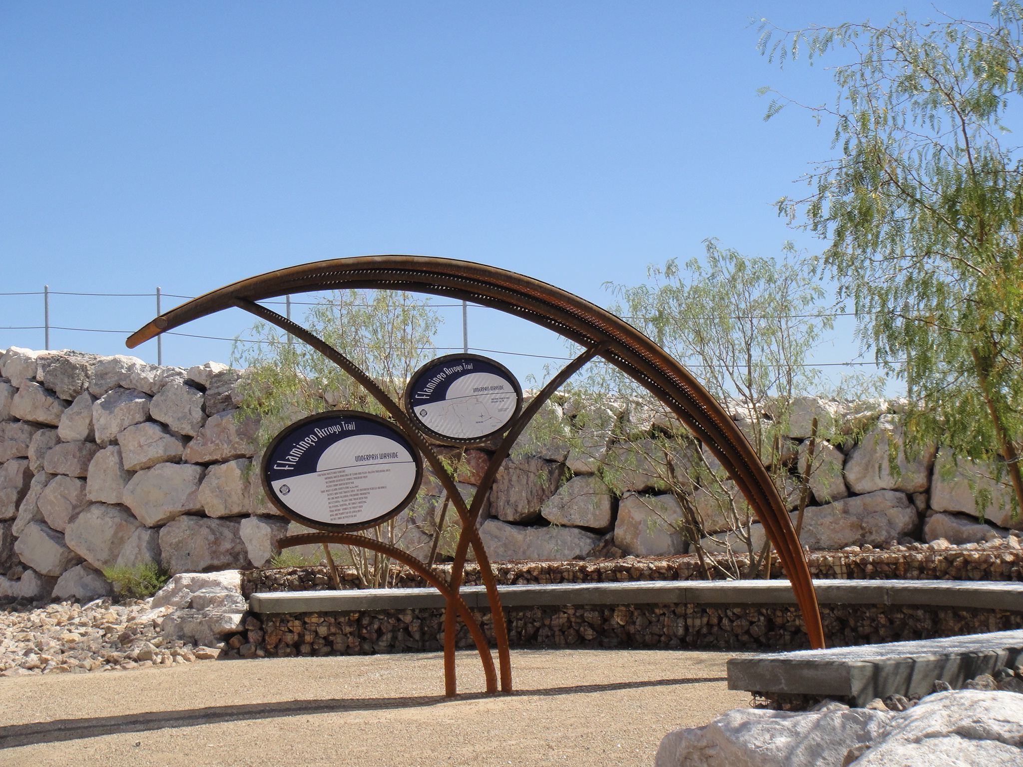 Tunnel Wayside Trailhead, Signage in Las Vegas, NV
