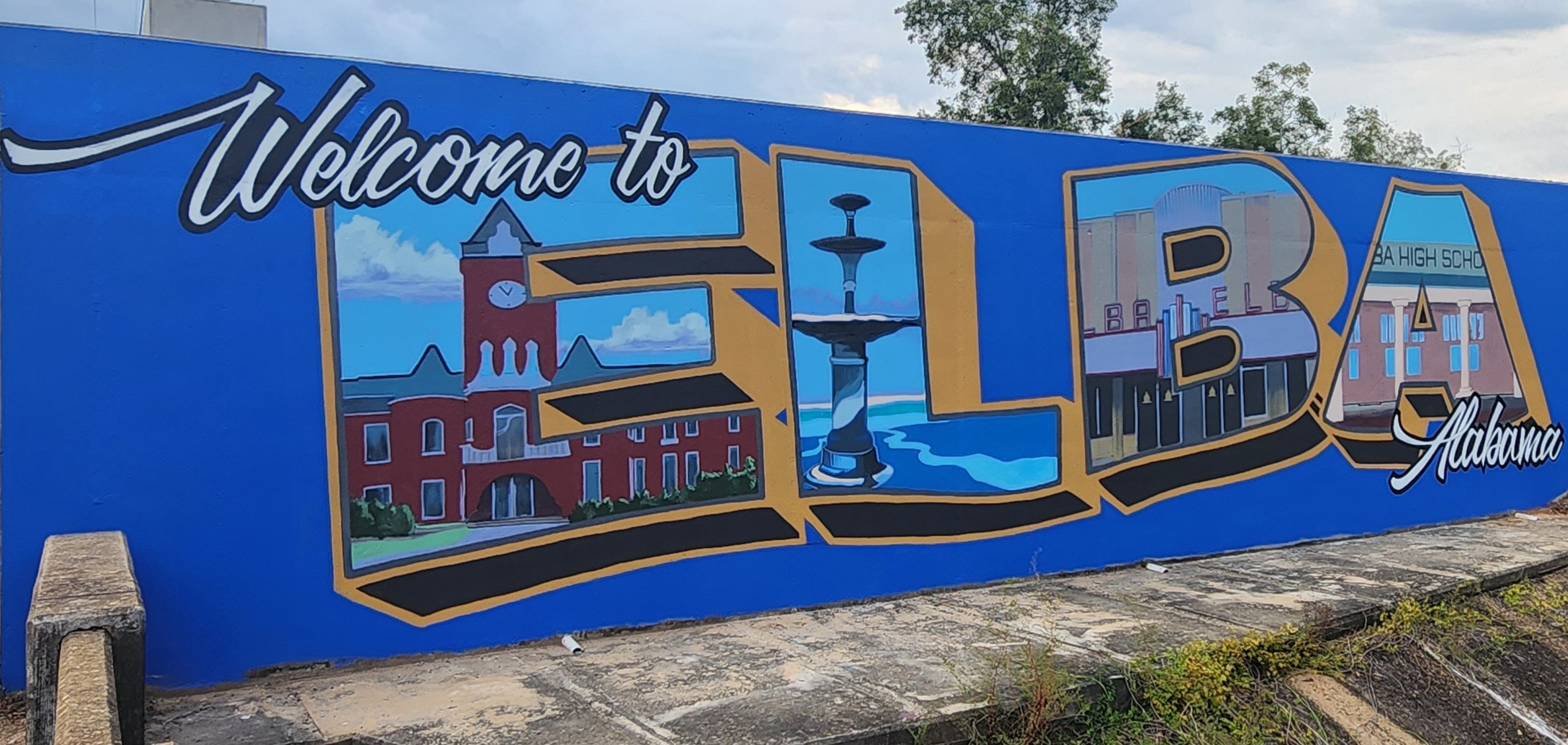 Elba's Gateway Mural: Phase I in Elba, AL