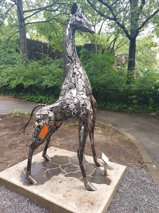 Giraffe sculpture at Philadelphia Zoo in Philadelphia, PA