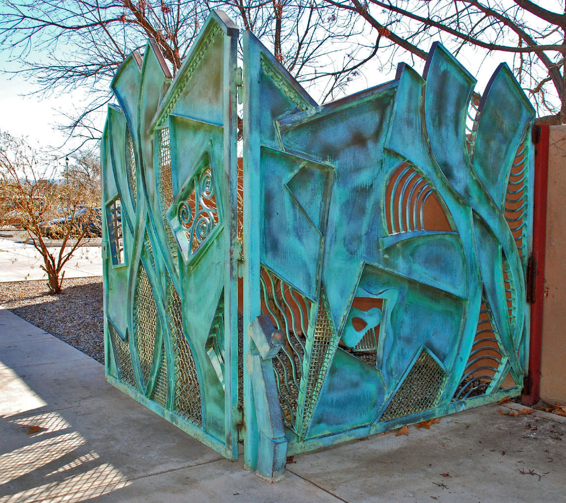 Gates to Sculpture Garden in Albuquerque, NM