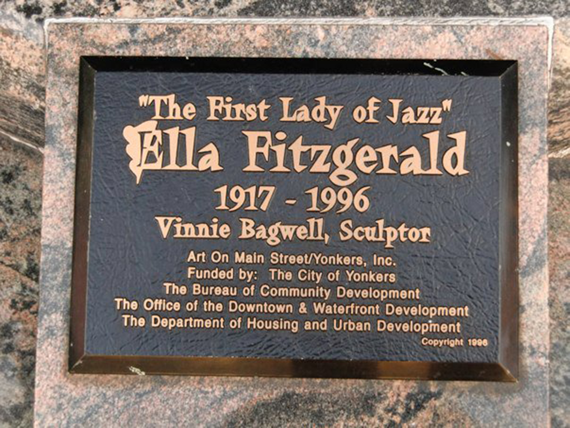 The First Lady of Jazz Ella Fitzgerald in Yonkers, NY