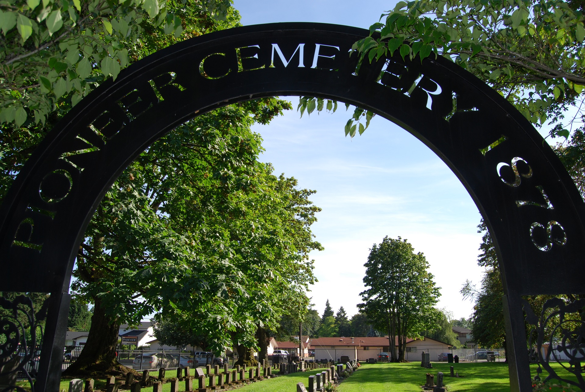 Pioneer Cemetary Entryway in Auburn, WA