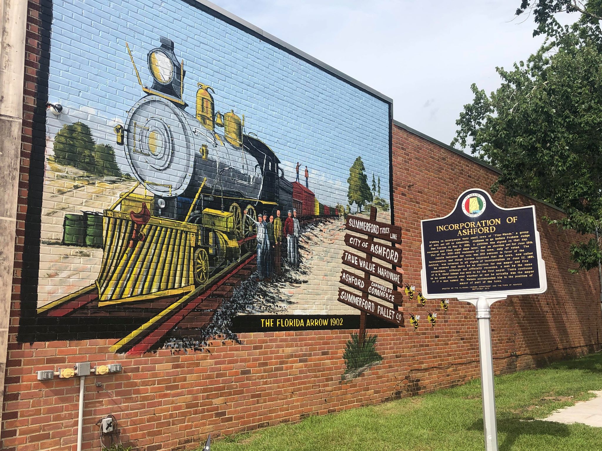 McArthur Park Mural Downtown Historic Ashford in Ashford, AL