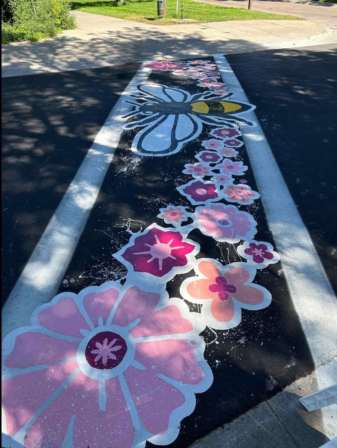 Bee Crosswalk Mural in Alliance, NE