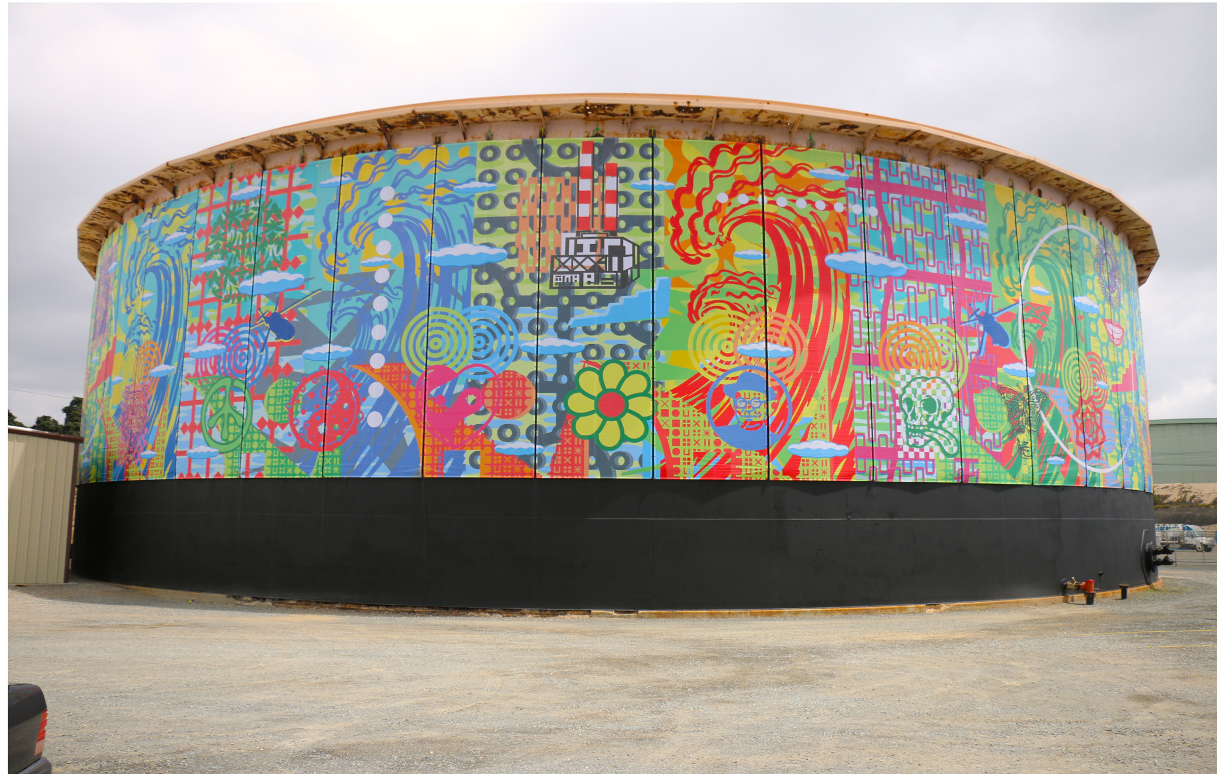 DWP Tank Wrap Mural in El Segundo, CA