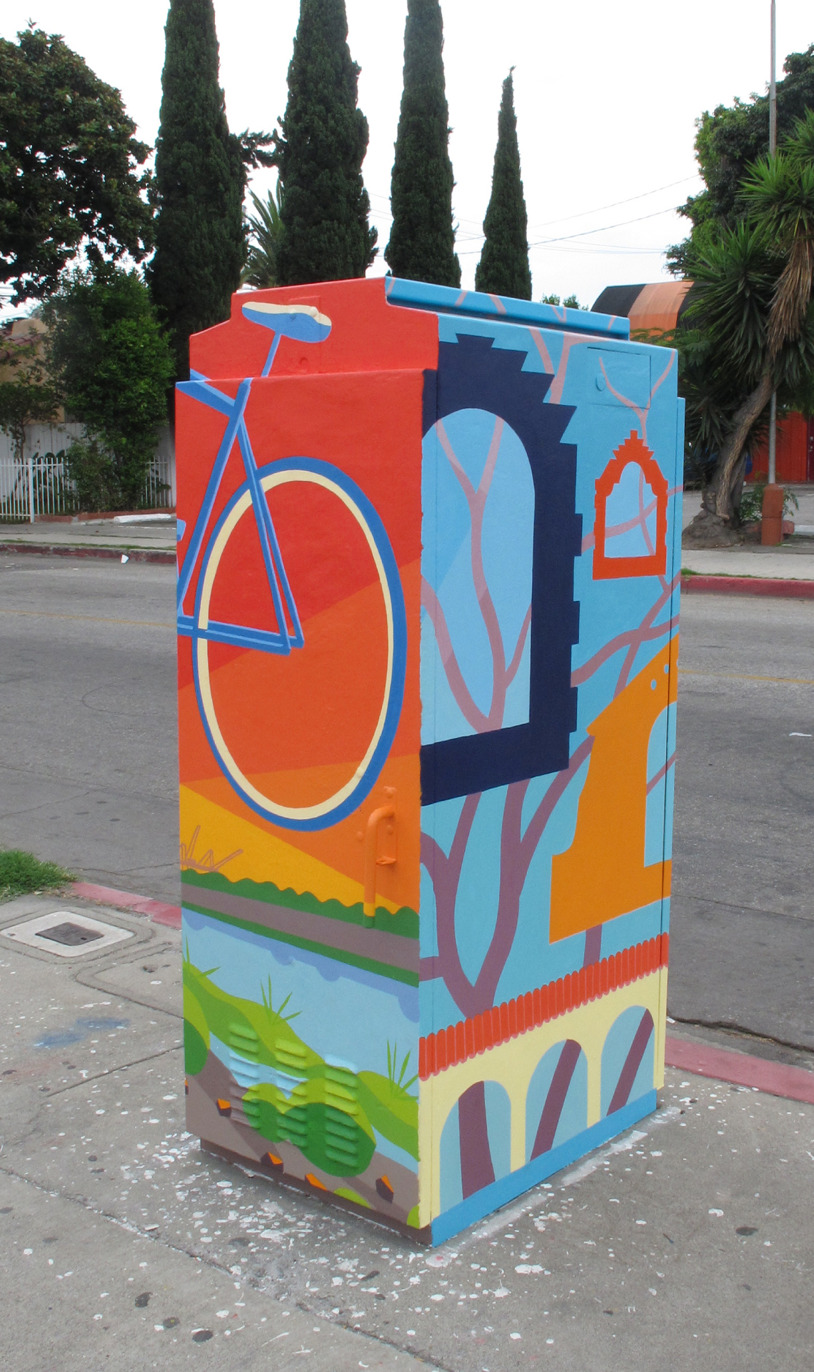 Wrigley Neighborhood Utility Box Murals in Long Beach, CA