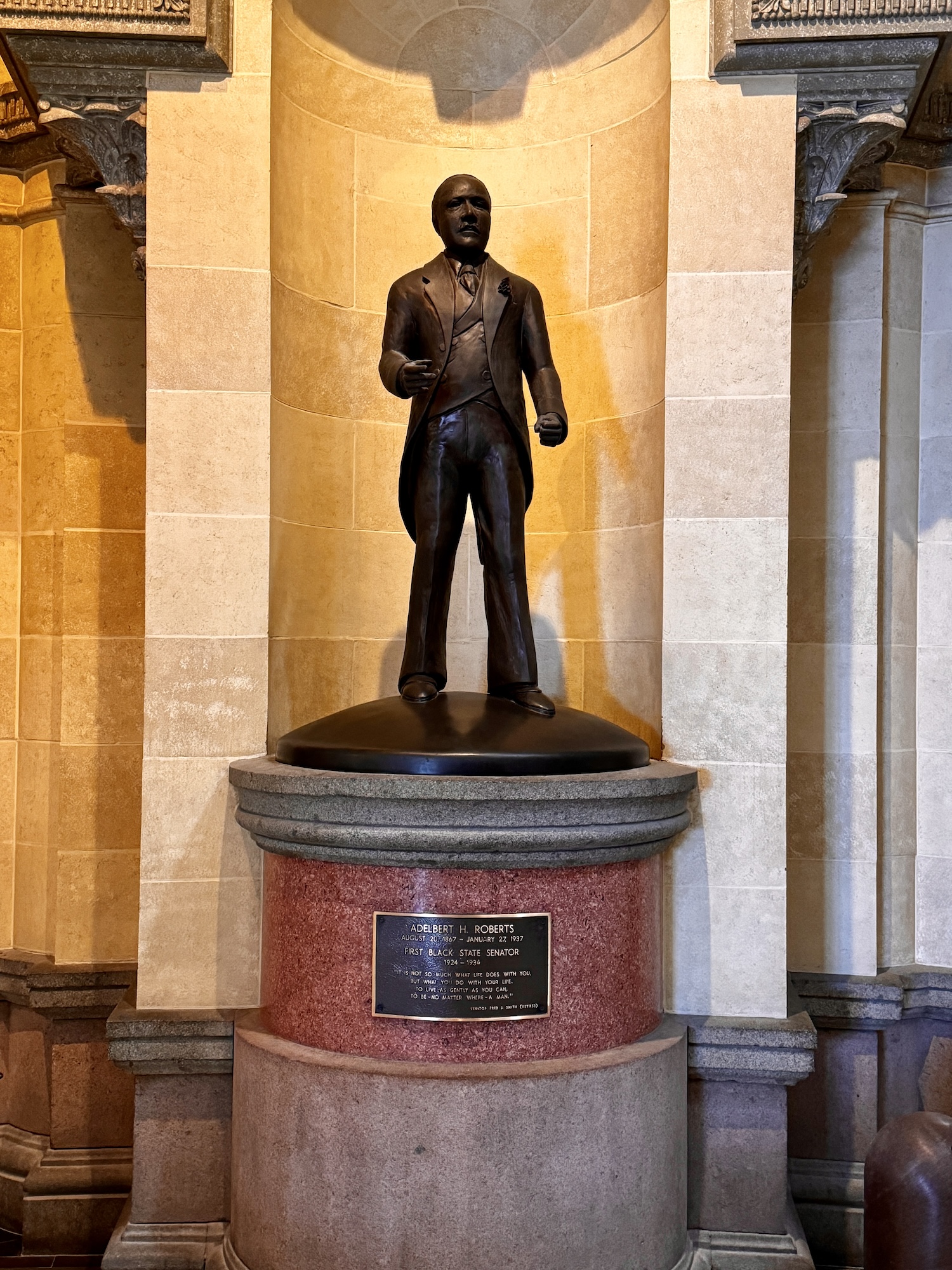 Senator Adelbert H. Roberts Memorial in Springfield, IL