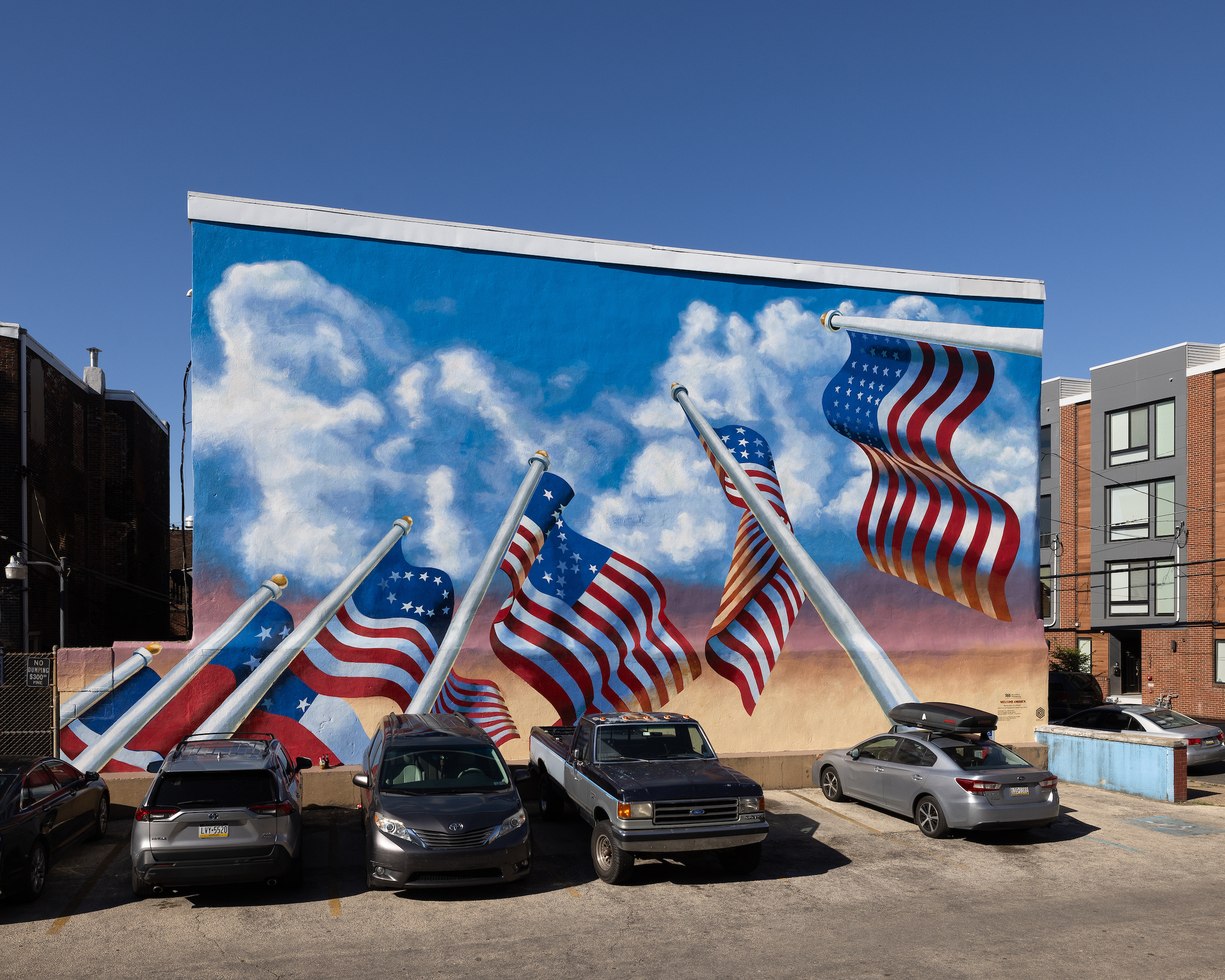 Welcome America / Flag Day Mural in Philadelphia, PA