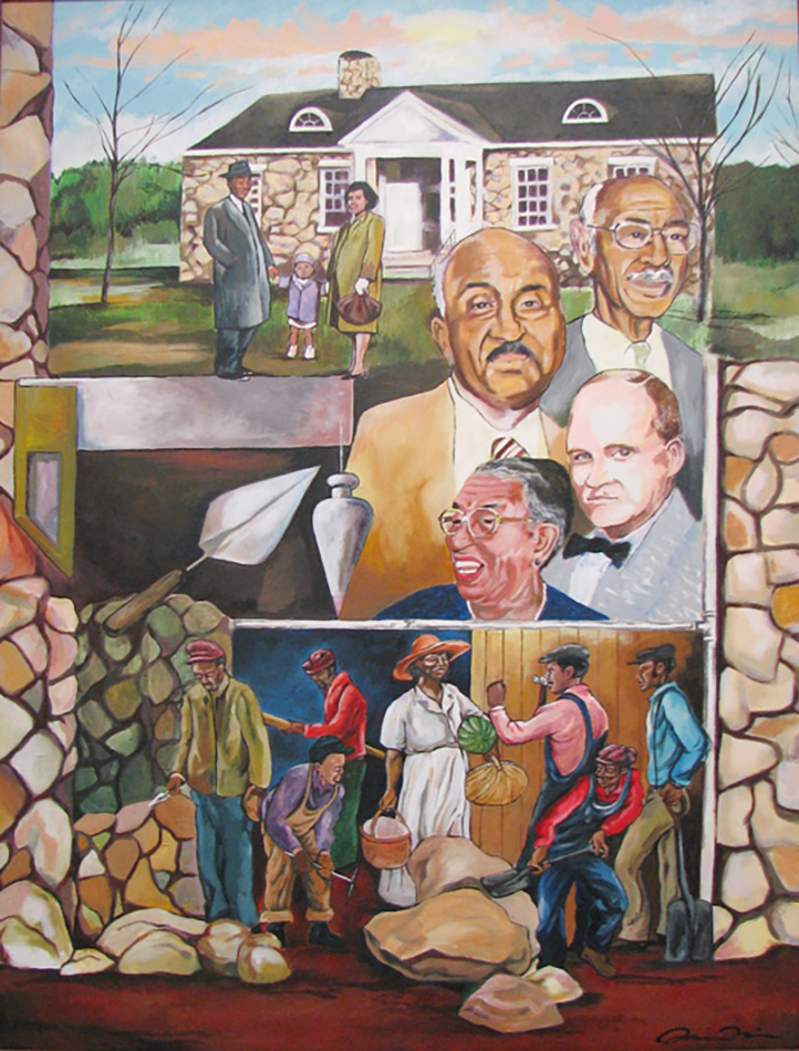 Hargraves Center Mural, History Panel II in Chapel Hill, NC