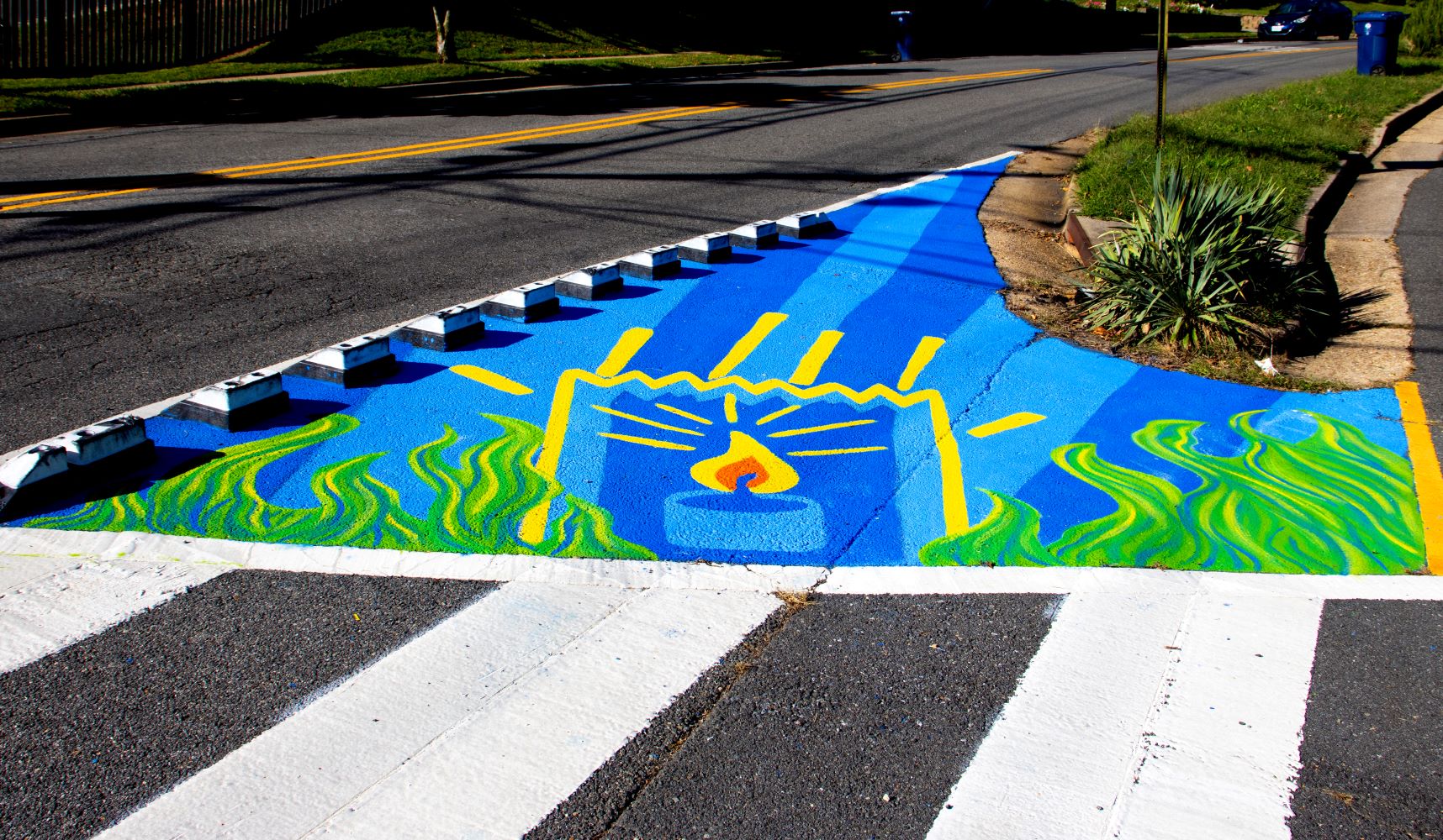 Warwick Village Mini-Roundabout Mural in Alexandria, VA