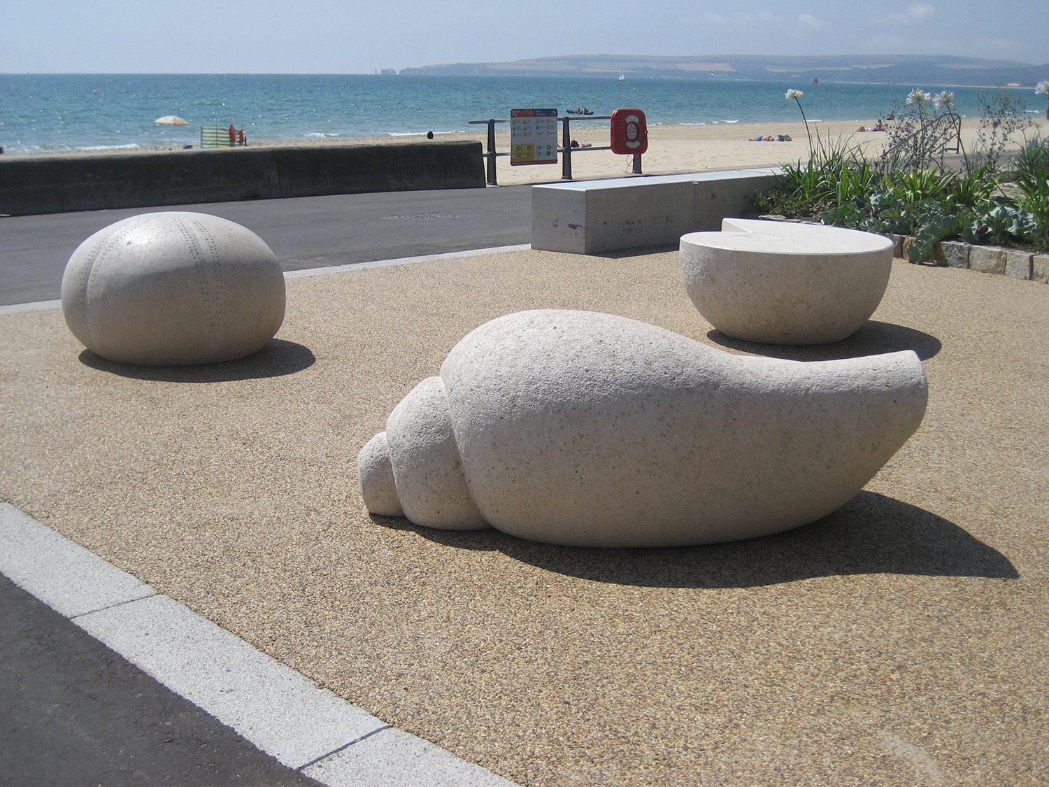 Sea Shell Seat Sculptures in Poole, Dorset